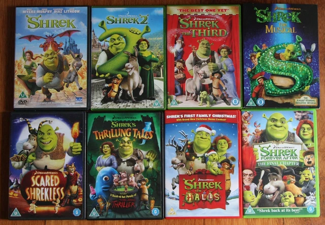 SHREK DVD COMPLETE collection 8 different DVDS BUNDLE joblot £39.99 ...