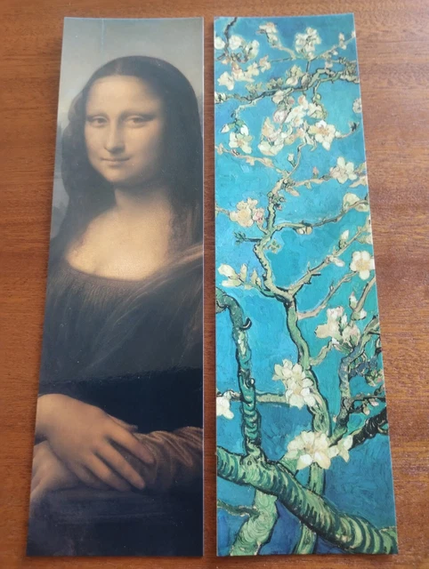 PAQUET SIGNETS DE cartes Leonardo da Vinci Mona Lisa 🙂 Van Gogh très ...