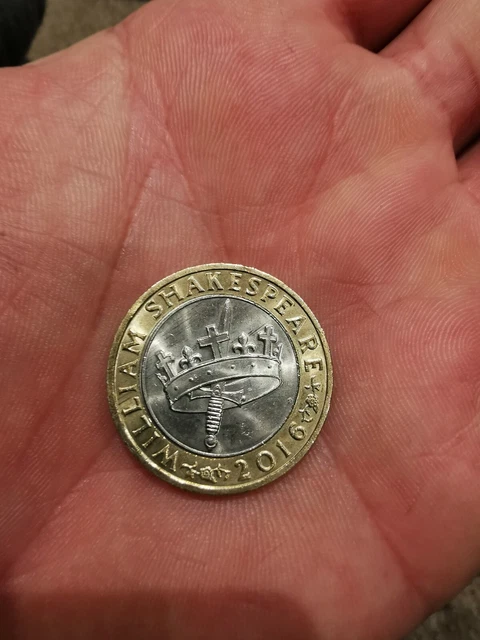 WILLIAM SHAKESPEARE RARE £2 pound coin, Minting Error.upside Down ...