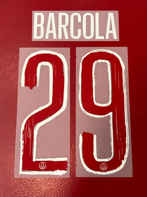 KIT FLOCAGE OFFICIEL Barcola Psg Home League Des Champions 2024/2025 ...