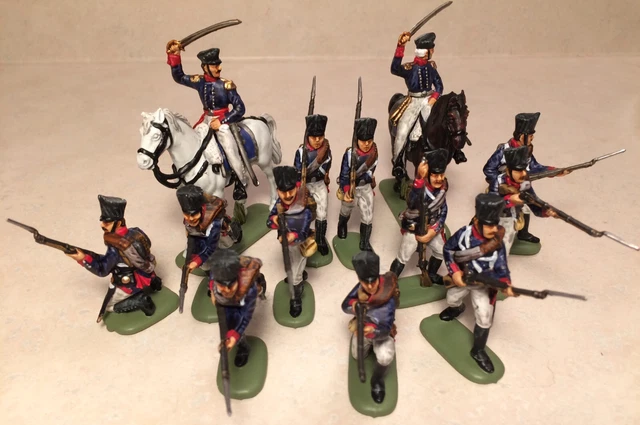 NAPOLEONIC PRUSSIAN INFANTRY SOLDIERS | 13 PAINTED FIGURES (54mm 1/32 ...