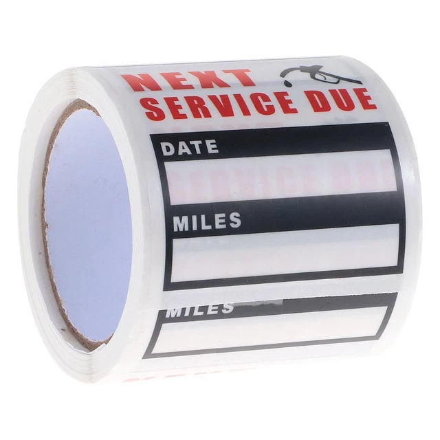 NEXT SERVICE DUE Reminder Labels Oil Change Labels Oil Change Stickers ...