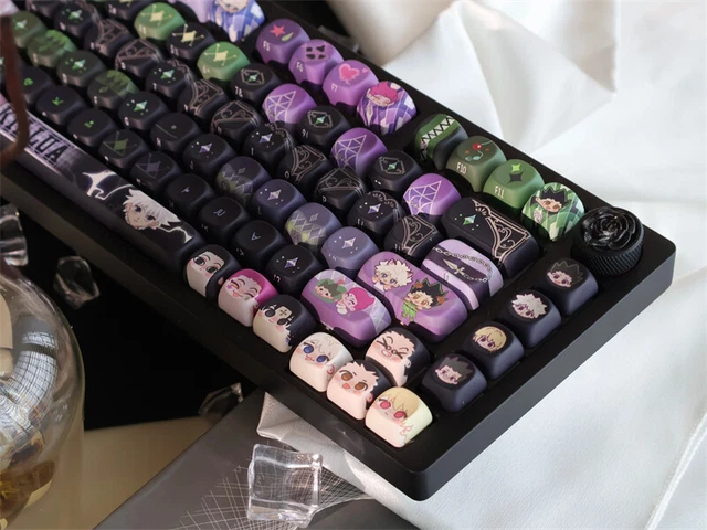 ANIME HUNTER X HUNTER PBT Keycap Killua Zoldyck GON FREECSS Keycaps 142 ...