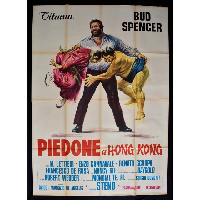 MANIFESTO PIEDONE A Hong Kong Steno Bud Spencer Enzo Cain Laetitia A256 ...
