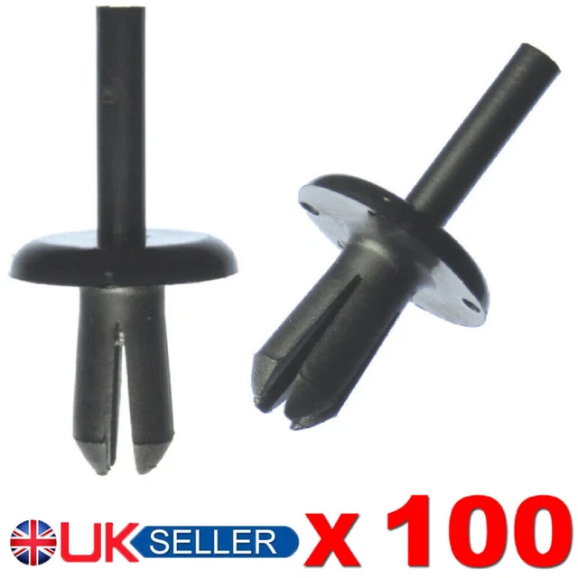 100X DEFENDER AFU1075 WHEEL ARCH MUD SPAT PUSH RIVET PLASTIC CLIPS LAND ...