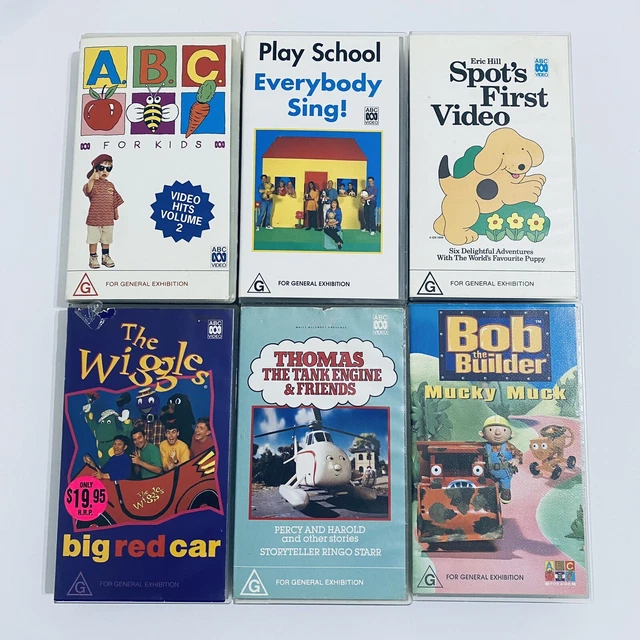 ABC FOR KIDS VHS Lot Childrens TV Shows Sesame Street Wiggles Play ...
