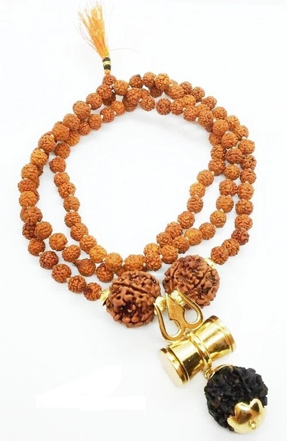 SHIVA SHIV SHAKTI Kavach Rudraksha Mala Trishul Damru Tabiz Yantra Mala ...