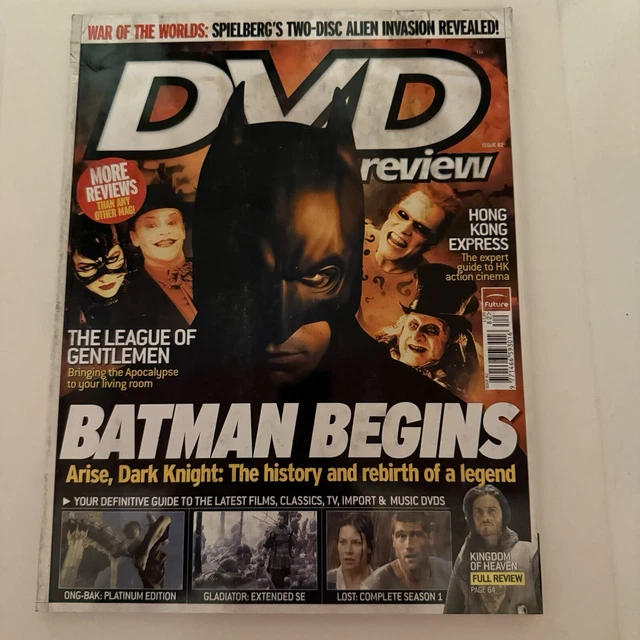 DVD REVIEW MAGAZINE Issue 82 - Batman Begins Christian Bale - 2005 £6. ...
