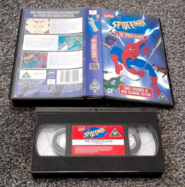 SPIDERMAN THE SPIDER Slayer Marvel Comics 3 Episodes Pal Vhs Video Kids ...