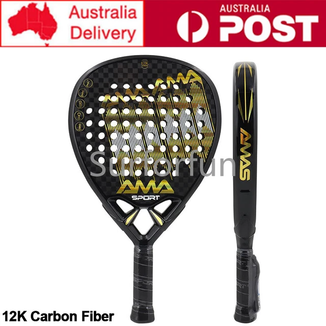 AMASPORT HIGH QUALITY 12K Carbon Fiber Padel Tennis Racket Padelball ...