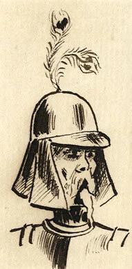 PICKFORD ROBERT WALLER, Caricature de chevalier - Dessin original d ...