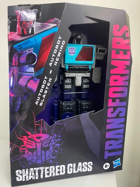 IN HAND PULSE Transformers Shattered Glass Voyager Blaster Rewind ...