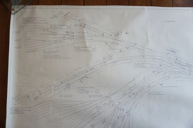 1960 WHITEMOOR JUNCTION Track Layout Plan Railway Map Eastern Region ...