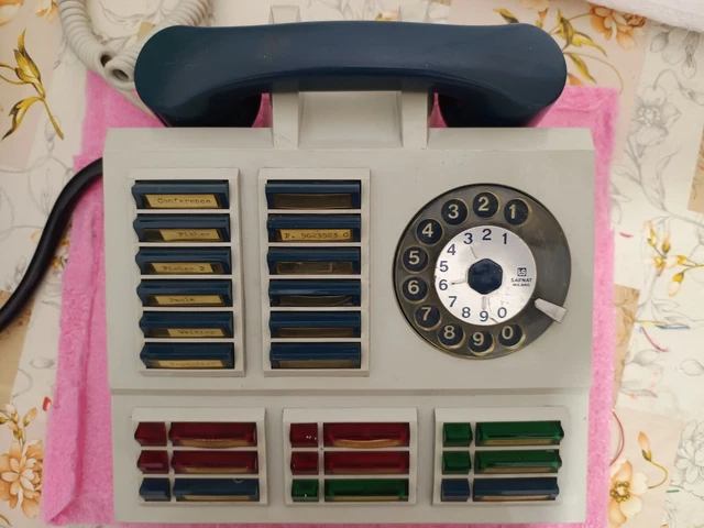 TELEFONO FISSO VINTAGE a Disco Safnat Milano Anni 60/70 da centralino ...
