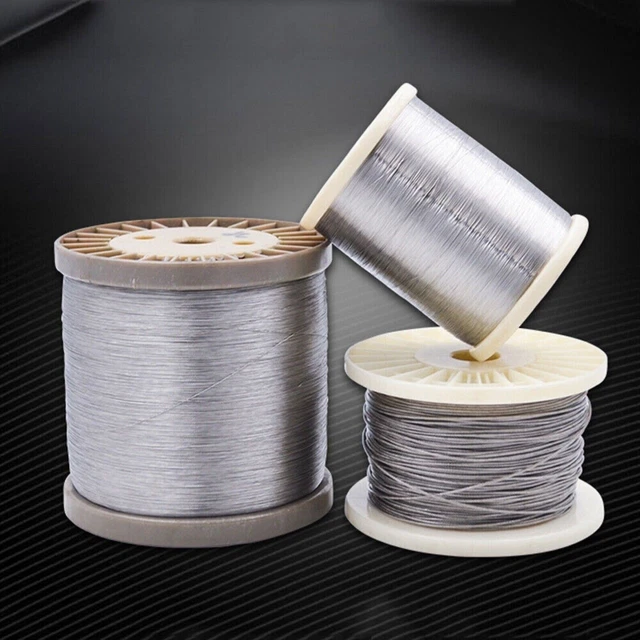 STAINLESS STEEL WIRE Rope Metal Cable Rigging 7x7 0.3mm 0.4mm 0.5mm 0 ...
