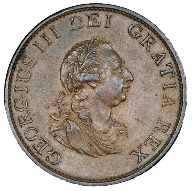ALMOST UNCIRCULATED 1799 George III Half Penny . £75.00 - PicClick UK