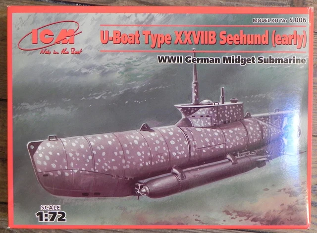 U-BOAT TYPE XVIIB Seehund (Early) 1/72 ICM Model Kit EUR 17,45 ...