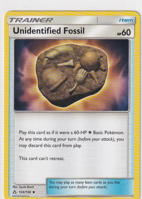 POKEMON CARTE ULTRA-PRISMA Numéro 134/156 non Identifié Fossil Anglais ...