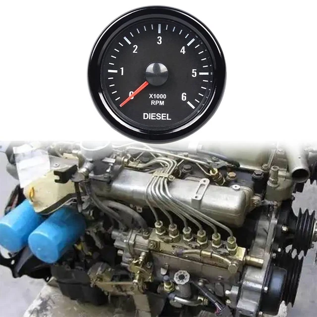 DIESEL ENGINE DASHBOARD Meter with 6000 RPM Readout for Easy ...