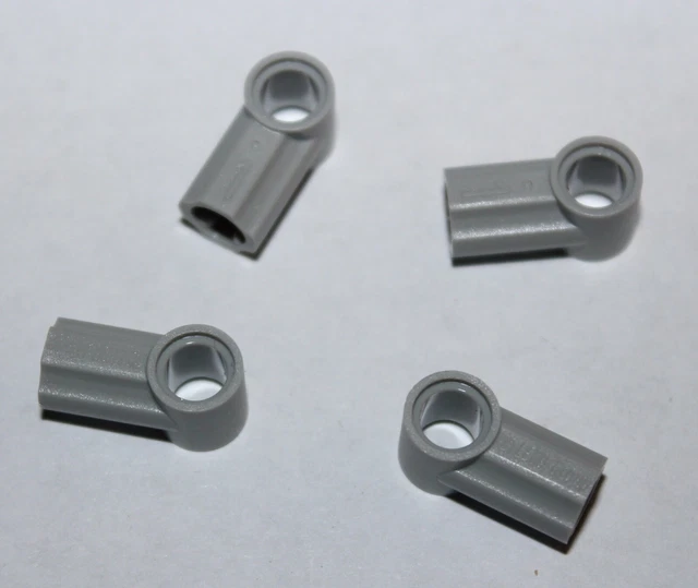 4 X LEGO OldGray Technic Pin Connector Angled #1 32013/set 9754 8277 ...
