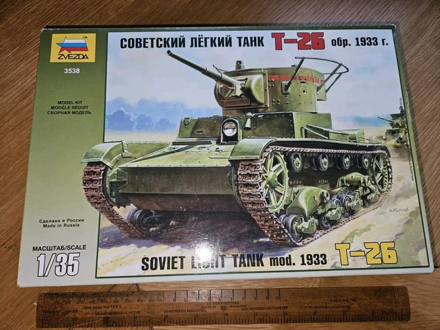 1/35 WWII RUSSIAN Soviet T-26 Mod.1933 Light Tank Model Kit - Zvezda No.3538 £24.99 - PicClick UK