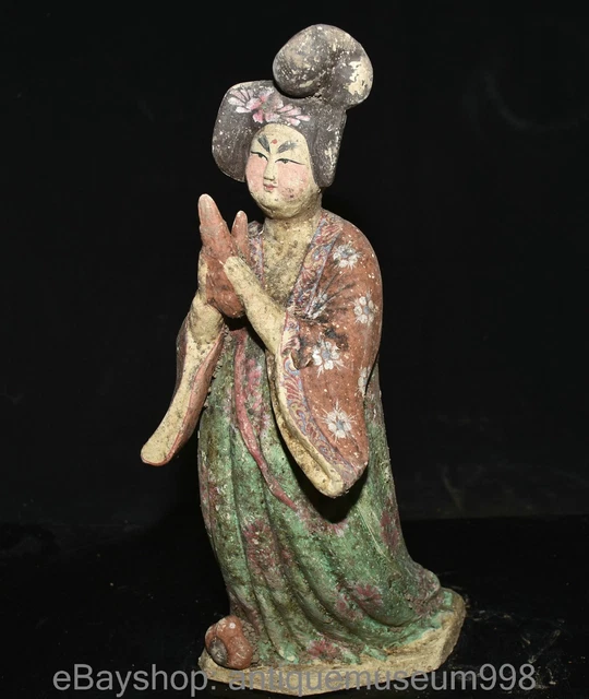 13.6 &CHINE ANCIENNE Tang tricolore Tao Tang dynastie fleur bel ...