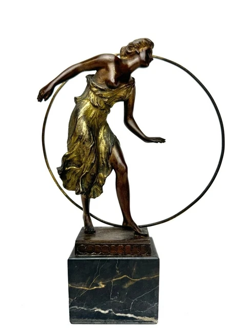 GEORGES MORIN BRONZE figure woman with hoop £821.45 - PicClick UK
