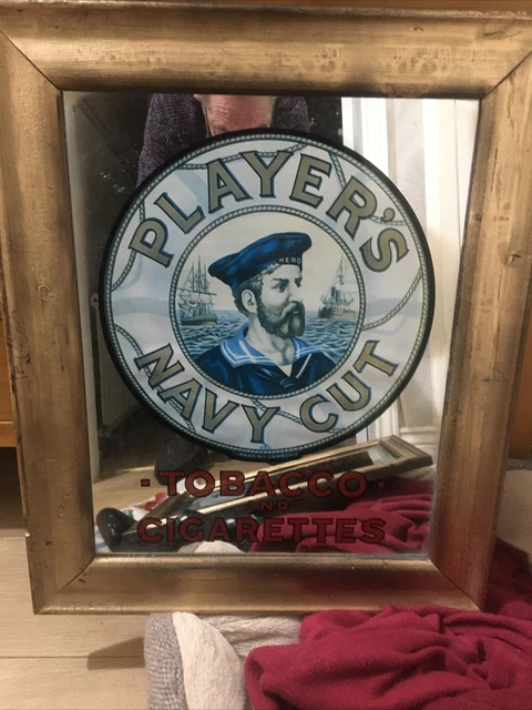LARGE VINTAGE PLAYERS Navy Cut Tobacco & Cigarettes Pub Advertising ...