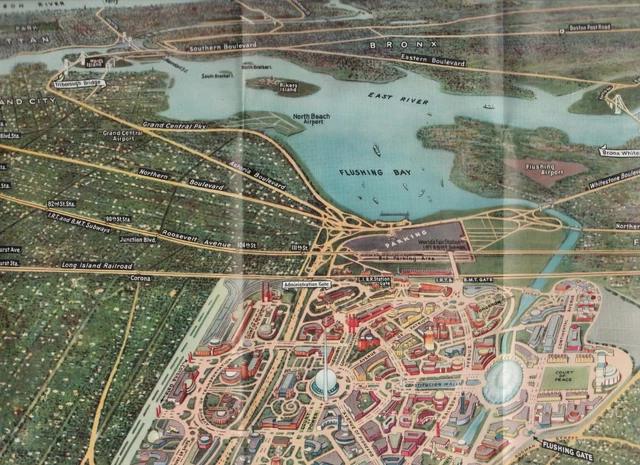 BEAUTIFUL 1939 WARWICK Color Map of the New York World's Fair EUR 84,32 ...