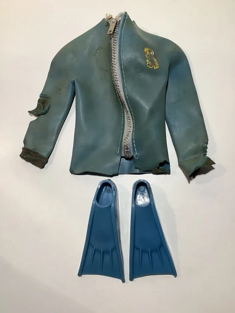 VINTAGE ACTION MAN Palitoy Original 1970 Underwater Explorer Diver Blue ...