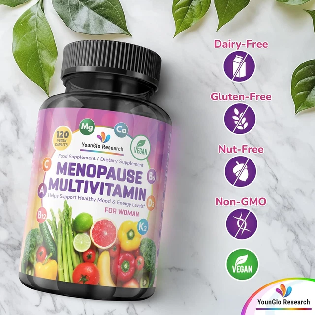 VEGAN MENOPAUSE SUPPLEMENT 120 Caplets Vit D3 B6 B12 Calcium Relief Aid £11.90 - PicClick UK