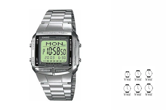 CASIO DATA BANK Illuminator Doppelzeitalarm Digital DB-360-1A DB360-1A ...