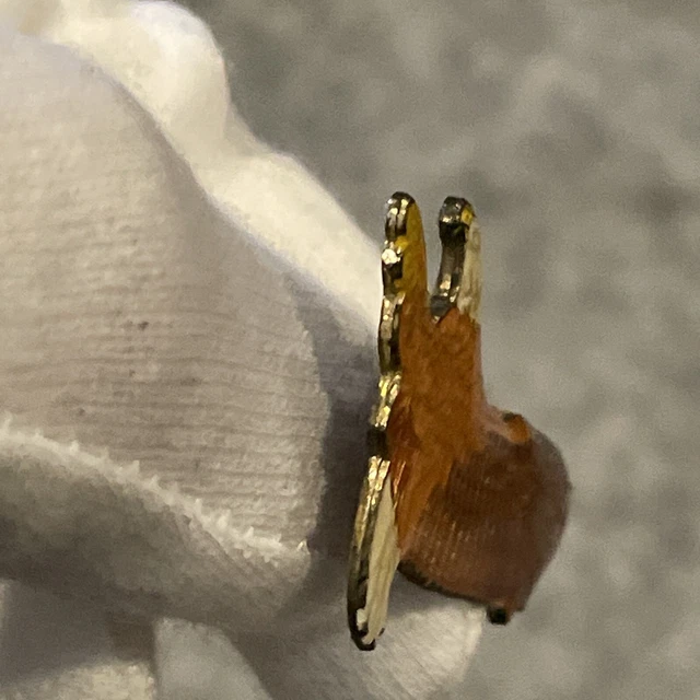 BALD EAGLE FLYING Talons Wings Flight Bird Enamel American USA Vintage ...