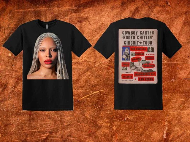 BEYONCÉ COWBOY CARTER Tour 2025 Schedules 2-sided T-shirt For Fans £22. ...