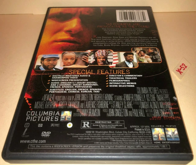 HIGHER LEARNING JOHN Singleton DVD Ice Cube Tyra Banks Regina King ...