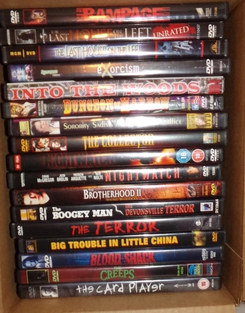 HORROR THRILLER SLASHER Paranormal Zombie Gore Killer DVD Movie bulk ...