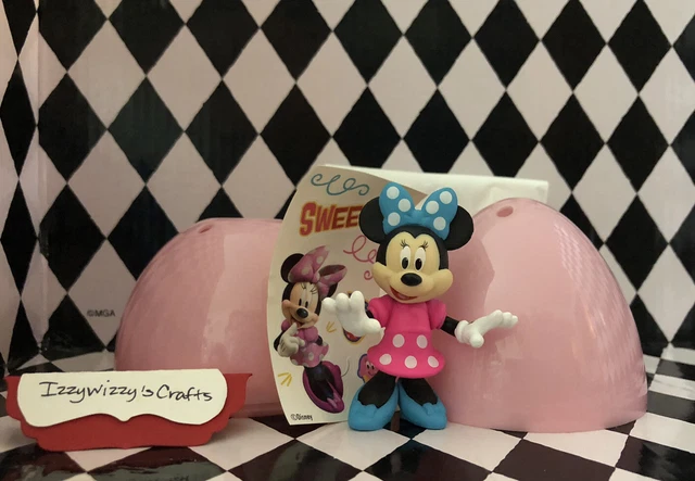 DISNEY JUNIOR MINNIE Collectible Mini Figure Minnie Mouse Pink Teal ...