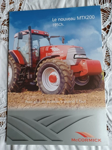 PROSPECTUS BROCHURE TRACTEUR Mc CORMICK MTX 200 EUR 0,99 - PicClick FR