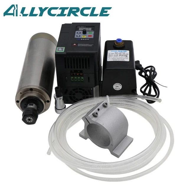 CNC MOTOR KIT 2.2KW Water Cooled Spindle ER20+2200W VFD+80MM+75W Water ...