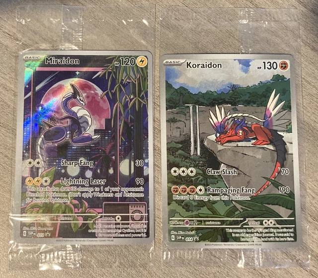 POKEMON MIRAIDON SVP013 & Koraidon SVP014 Scarlet & Violet ETB Promos ...