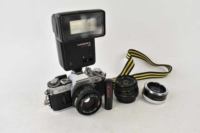 APPAREIL PHOTO REFLEX argentique 35 mm Canon AE-1, objectifs et flash ...