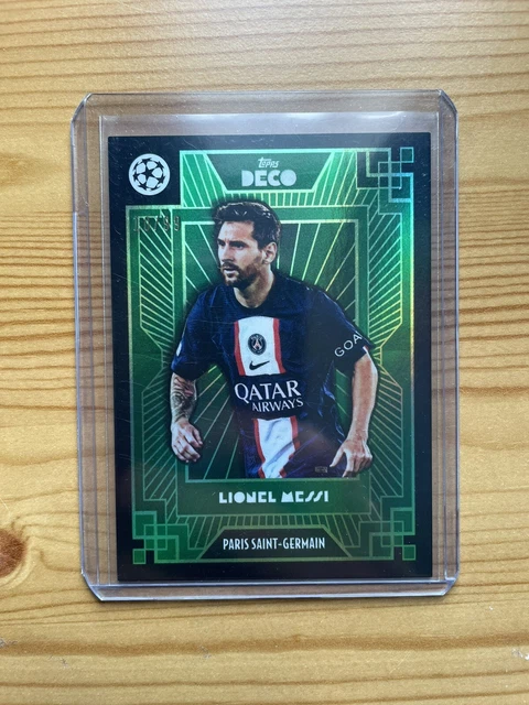 TOPPS DECO 2022/23 Lionel Messi PSG Card Green Parallel 10/99 (Jumper ...
