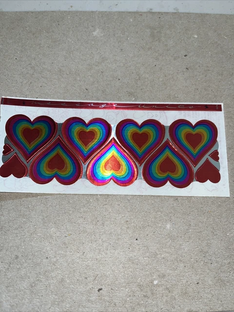VINTAGE 80’S CARDESIGN Message Unit Foil Sticker Strip - “Concentric ...