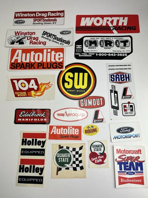 VINTAGE DECALS STICKERS Car Performance Service Racing Lot of 19 ...