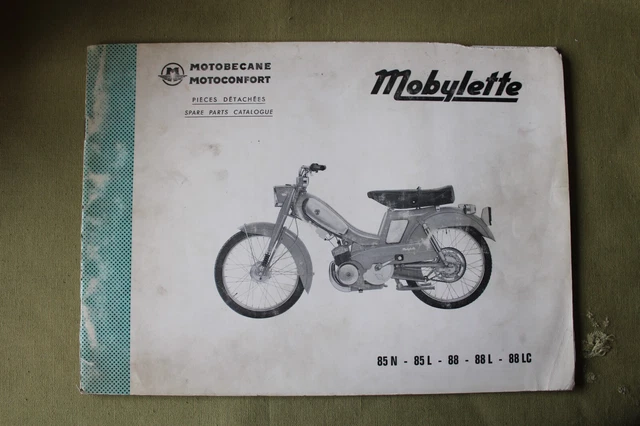 CATALOGUE PIÈCES DÉTACHÉES Mobylette Motobécane 85N-85L-88-88L-88LC ...