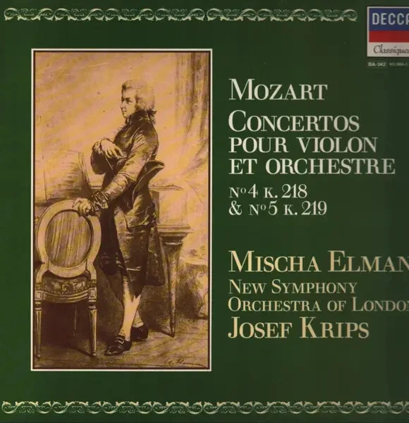 LP MOZART VIOLIN Concertos No. 4 & No. 5 +INSERT NEAR MINT Decca Classiques EUR 47,45 - PicClick DE