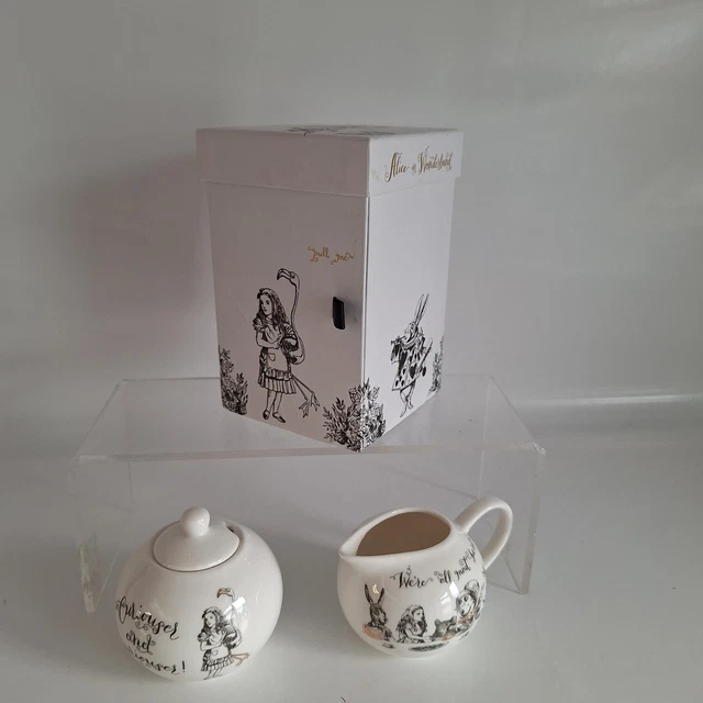 V&A ALICE IN Wonderland Milk Jug Sugar Bowl Set - Boxed - Good ...