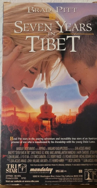 SEVEN YEARS IN TIBET - Rare 1997 Columbia - Brad Pitt - VHS Action ...