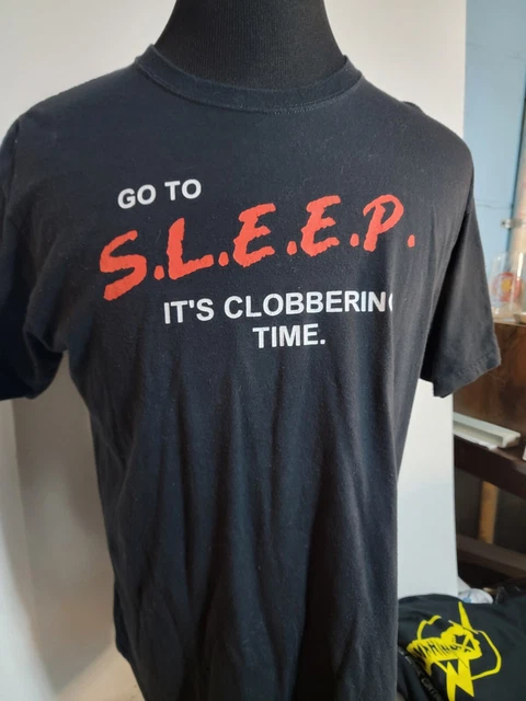 CM PUNK "Go To Sleep It's Clobbering Time" Vintage Wrestling Shirt Xl ...