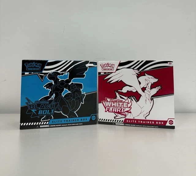 POKEMON TCG WHITE Flare and Black Bolt Elite Trainer Box ETB Pair - IN ...